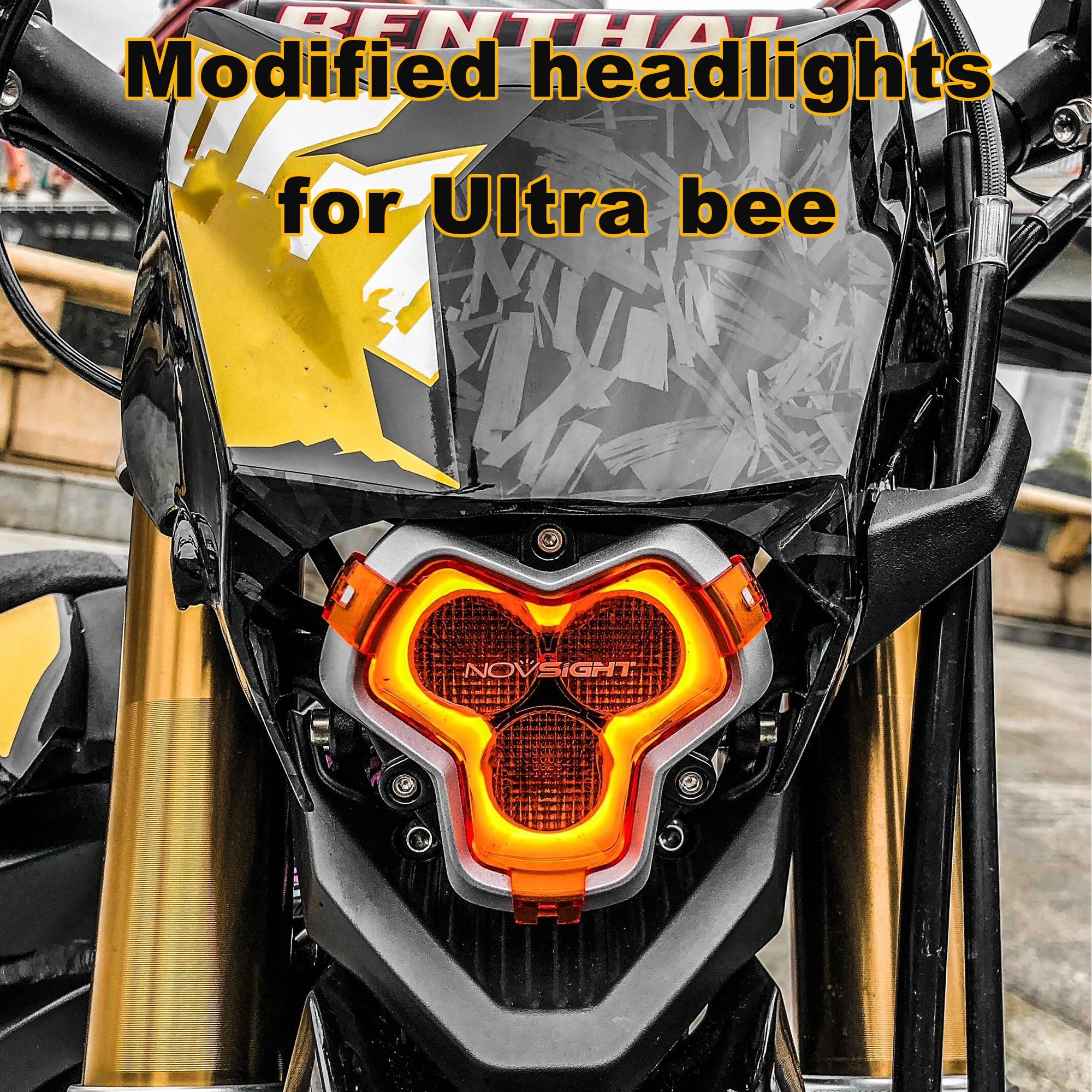 48W Ultra bee /Light bee Modified Headlight Assembly Electric dirt bike ...